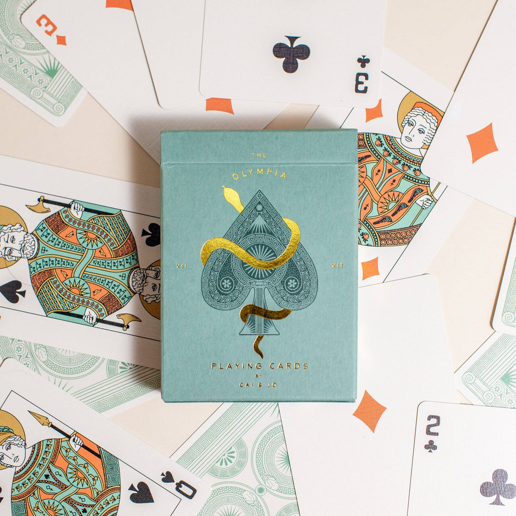 The Olympia Playing Cards in Sage Green – Coco Coquette