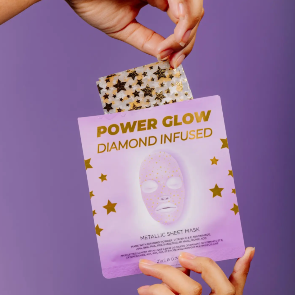 Powder Glow Diamond Infused Sheet Mask – Coco Coquette